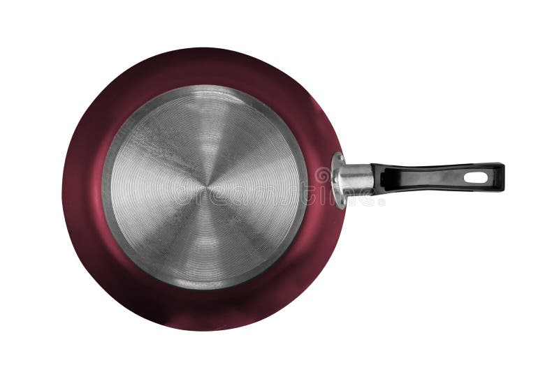 Frying Pan Upside Down Isolated Stock Photo - Image of isolated ...