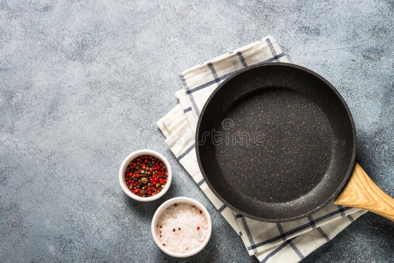 Frying Pan or Skillet with Stone Nonstick Coating. Stock Photo - Image ...