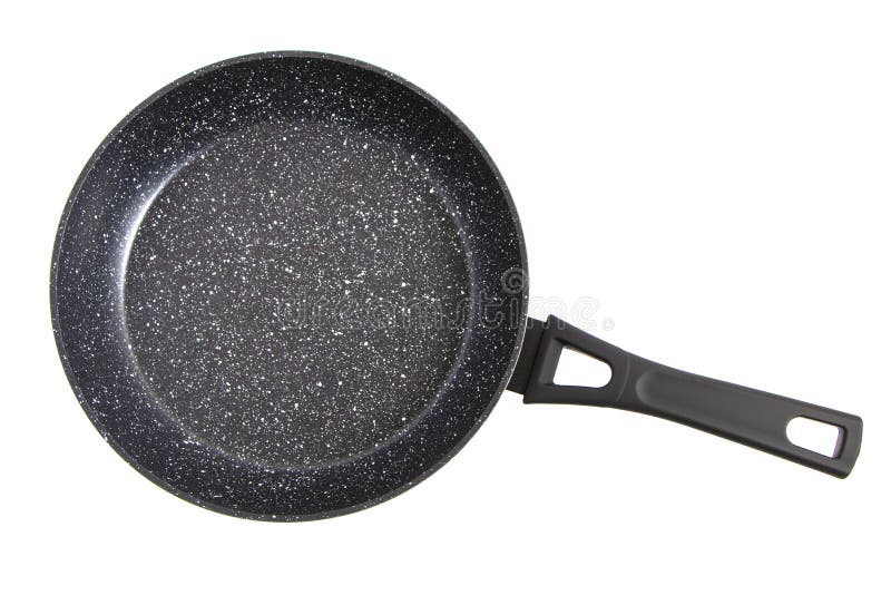 Frying Pan with Teflon Coating, Isolate on White. Ceramic Stock Photo ...