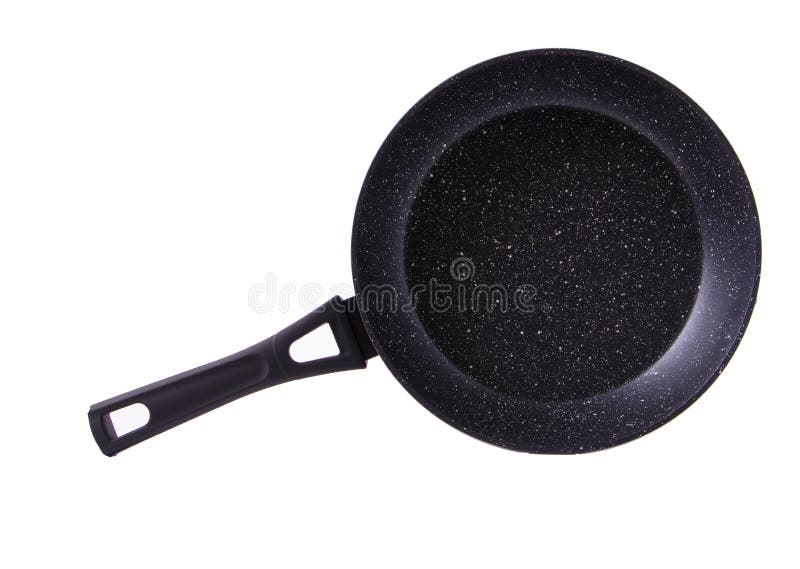 Frying Pan with Teflon Coating, Isolate on White. Ceramic Stock Photo ...
