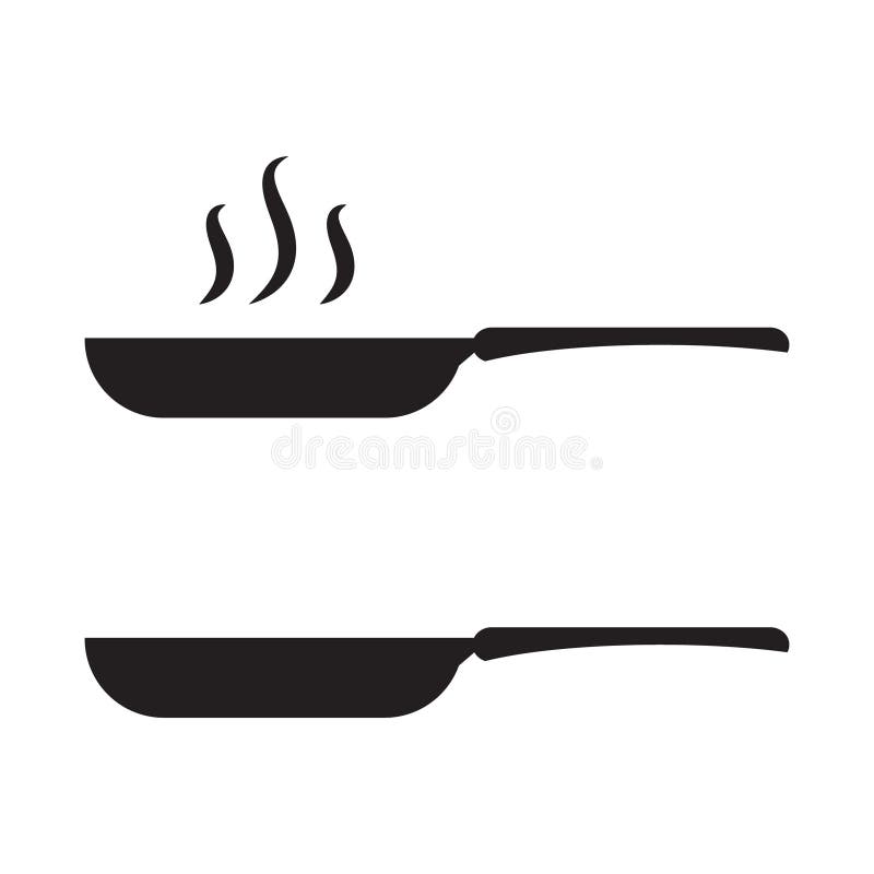Frying Pan Vector Icon Isolated Stock Vector - Illustration of ...