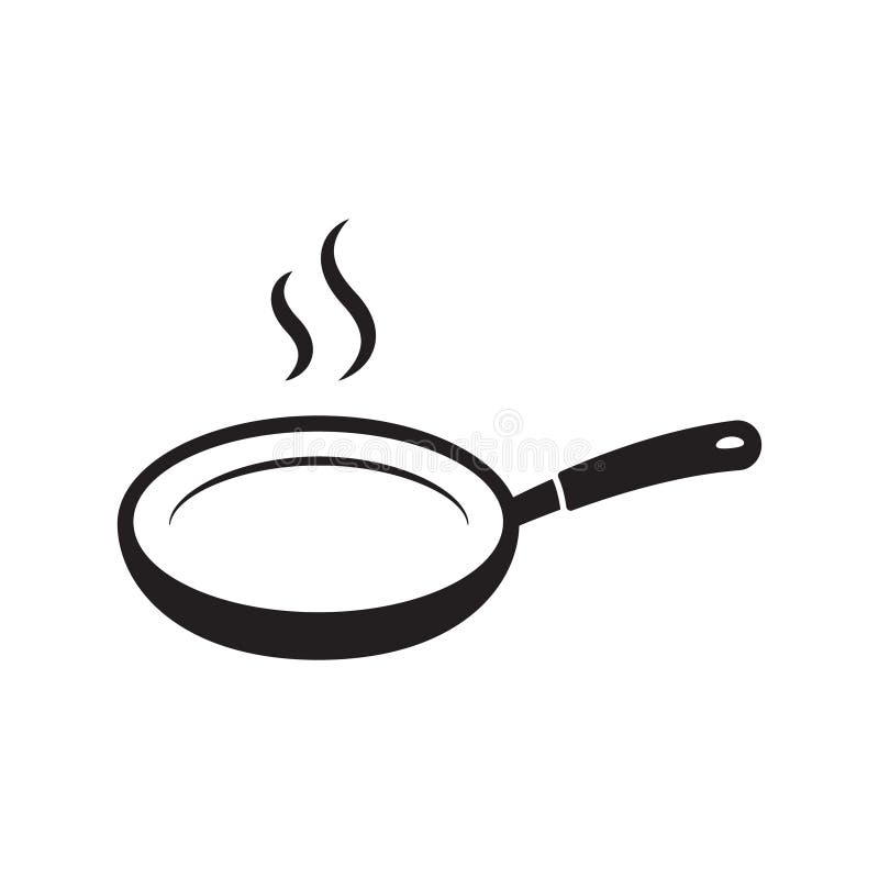 Frying Pan Vector Icon Isolated Stock Vector - Illustration of graphic ...