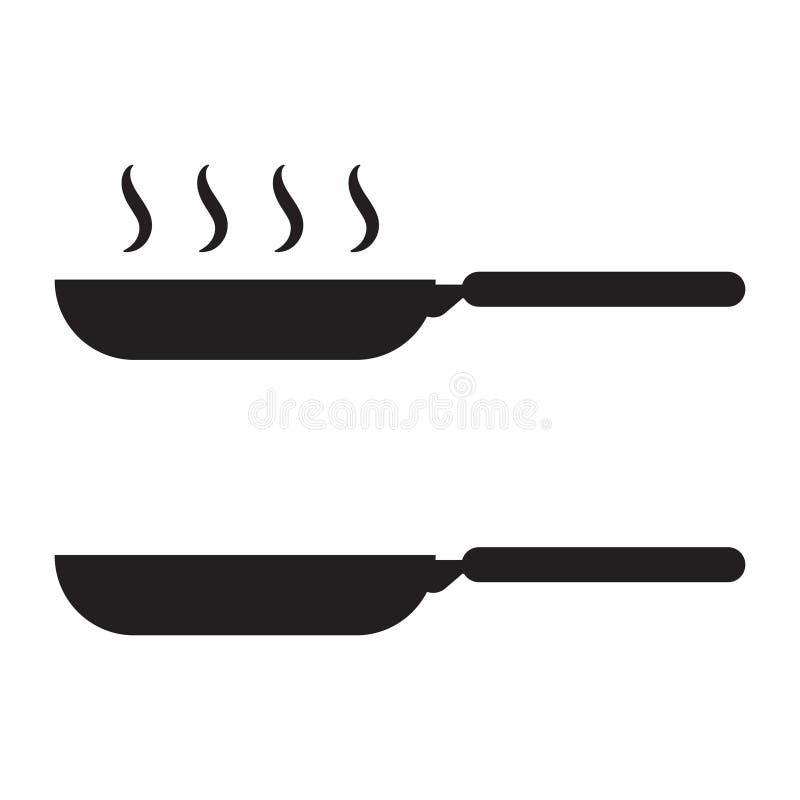 Frying Pan Vector Icon. Frying Pan Isolated Signs Stock Vector ...