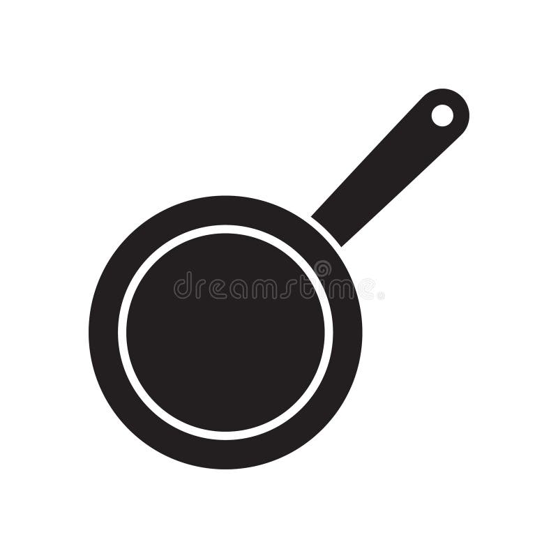 Frying Pan Vector Icon. Frying Pan Sign. Stock Vector - Illustration of ...