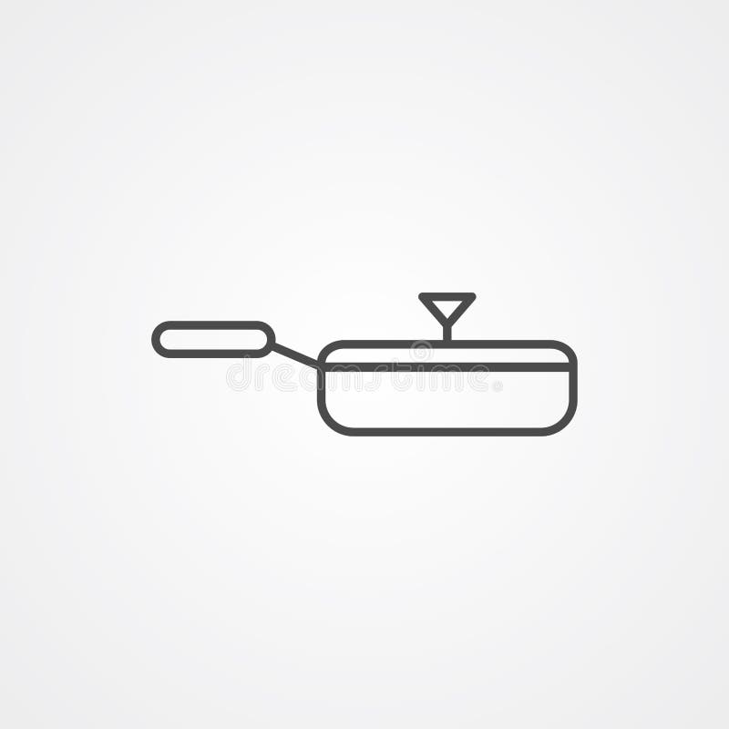 Frying Pan Vector Icon Sign Symbol Stock Illustration - Illustration of ...