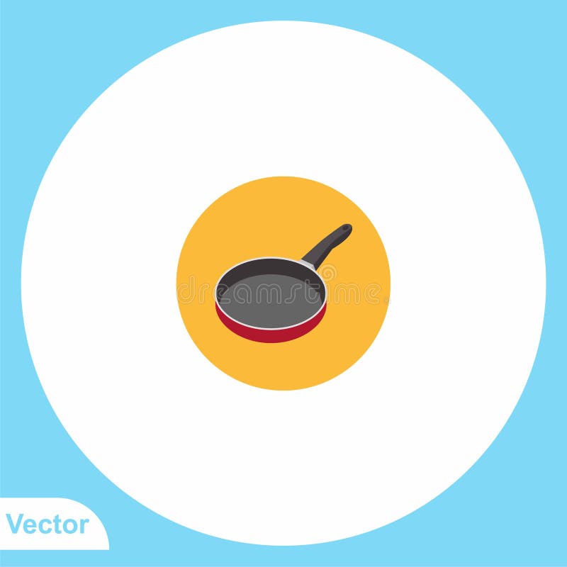 Frying Pan Vector Icon Sign Symbol Stock Illustration - Illustration of ...