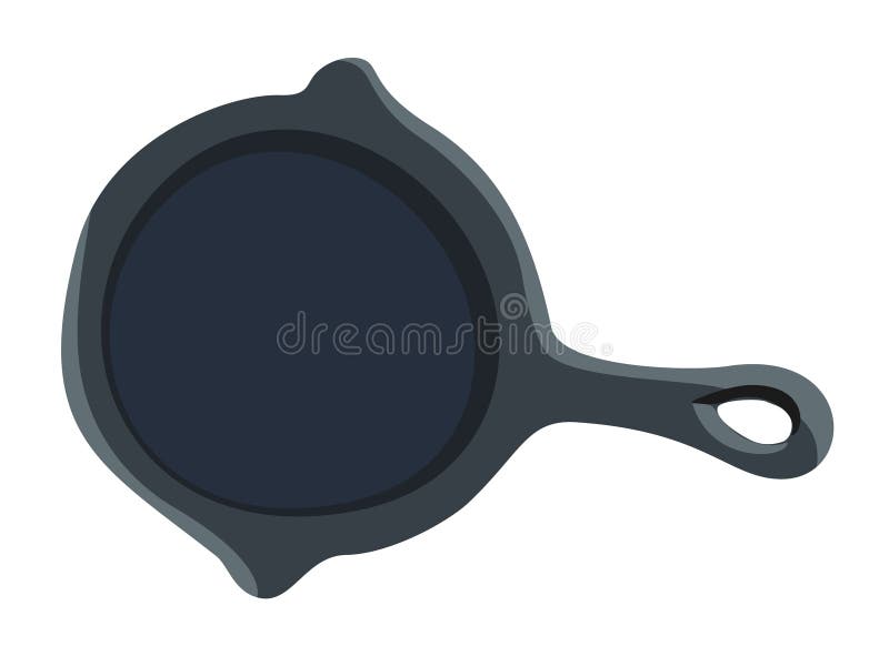 Frying Pan. Vector Isolated Illustration Stock Vector - Illustration of ...