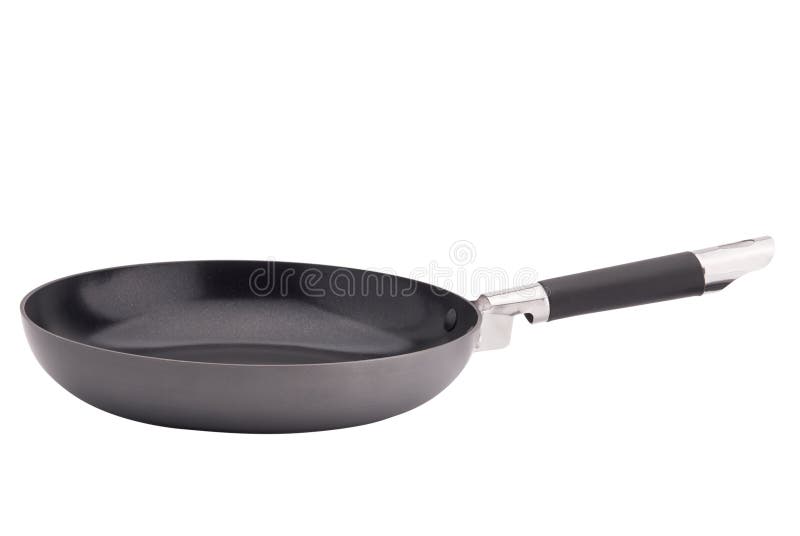 Frying Pan on White Background Stock Photo - Image of background ...