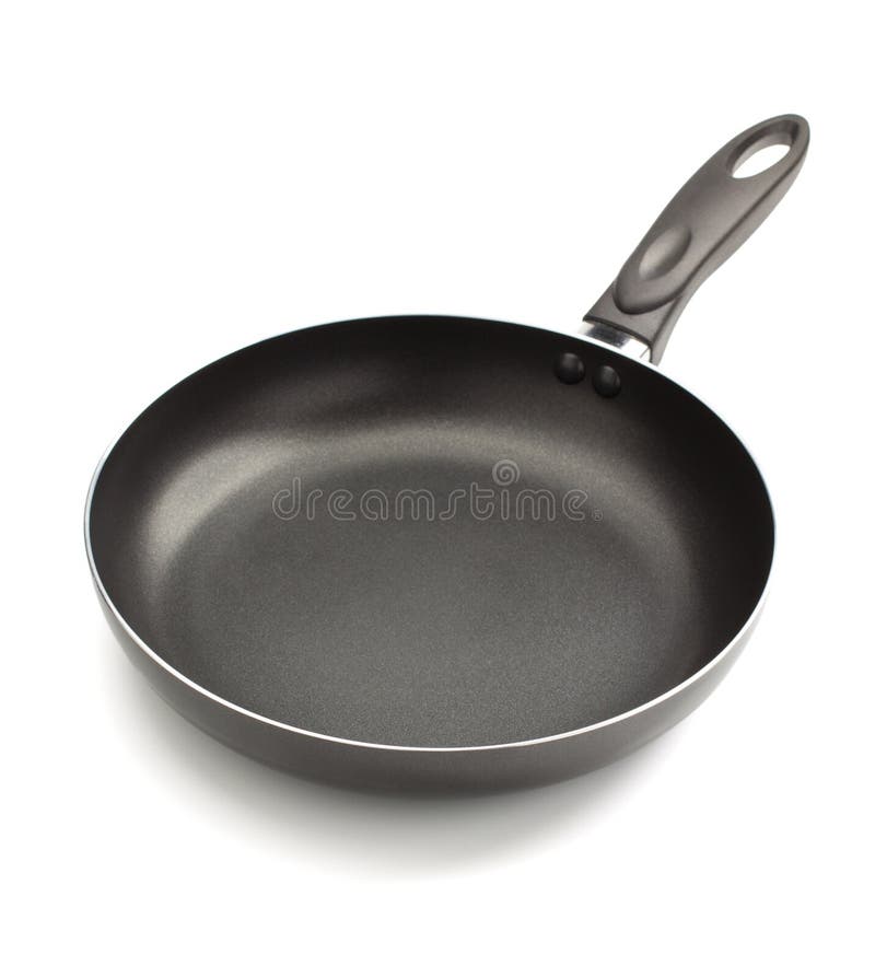 Frying Pan on White Background Stock Image - Image of dishware, fitness ...