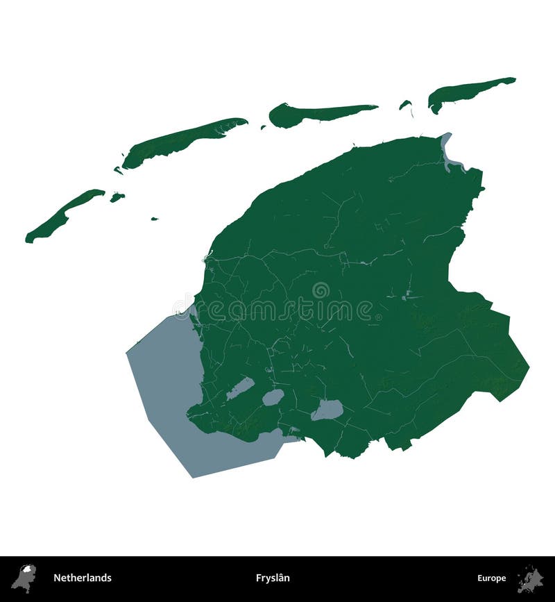 Fryslan, Netherlands, Isolated on White. Physical Stock Illustration ...