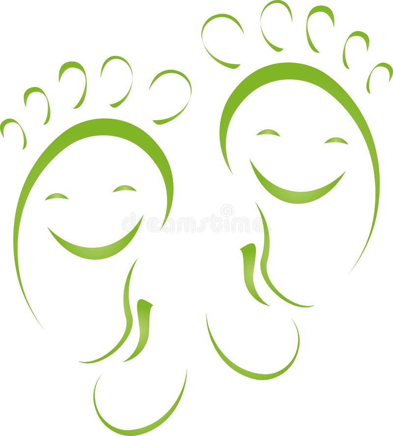 Two Feet with Smile, Two Feet, Foot Care and Podiatry Logo Stock Vector ...