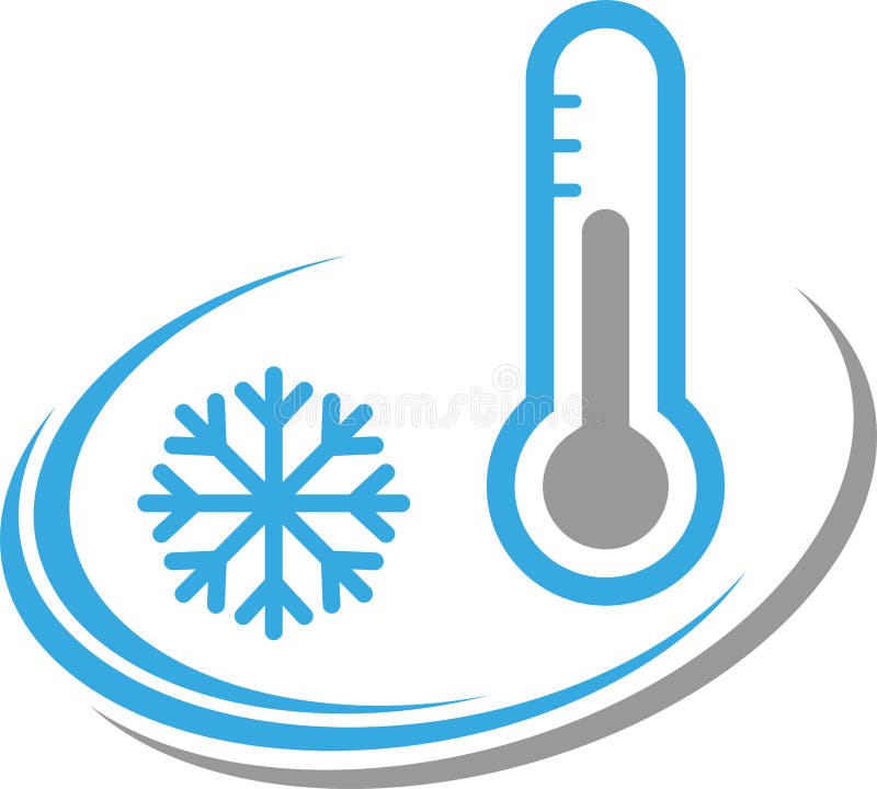 Thermometer and Snowflake, Temperature Logo, Air Conditioning Logo, Air ...