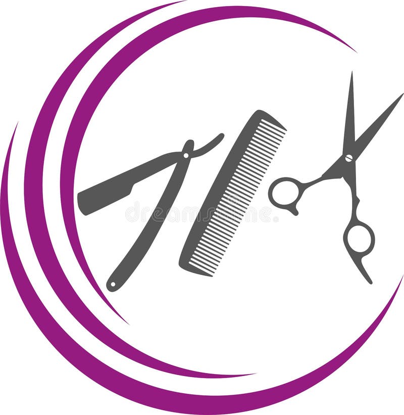 Scissors, Comb and Razor Background, Hairdresser and Barber Background ...