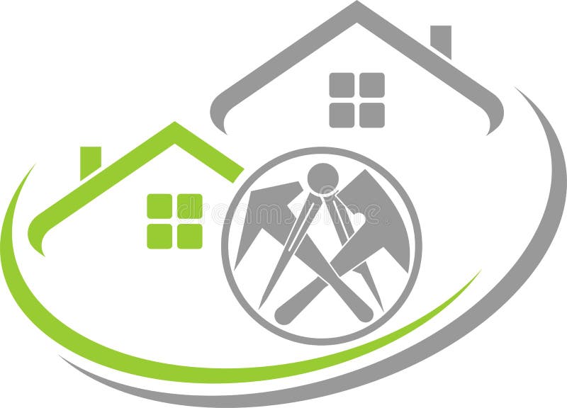 Roofing Tools and Circle, Tools and Roofer Logo Stock Vector ...