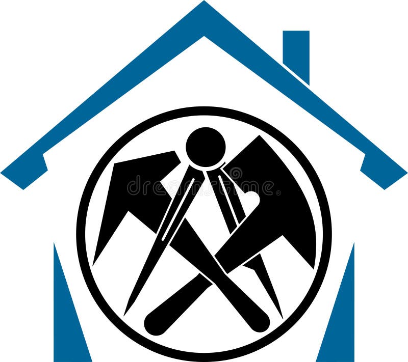 Roofing Tools and Circle, Tools and Roofer Logo Stock Vector ...