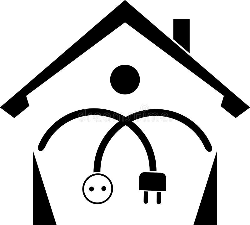 House, Electricity Plug, Electricity Outlet, Sticker Label, Electrician ...
