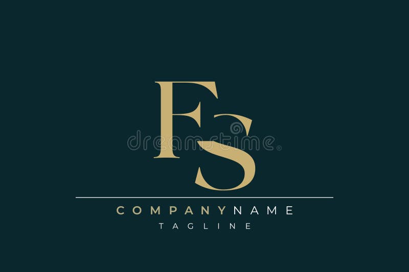 FS Abstract logo design stock vector. Illustration of branding - 361637891