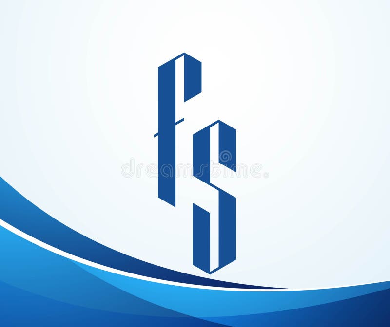 FS Alphabet Letter Logo Design Template Elements Stock Vector ...