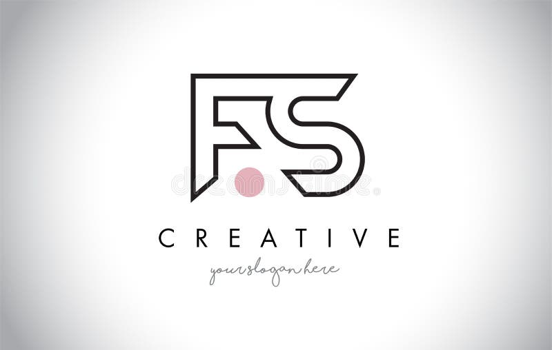 Fs Letter Logo Design With Creative Modern Trendy Typography Stock
