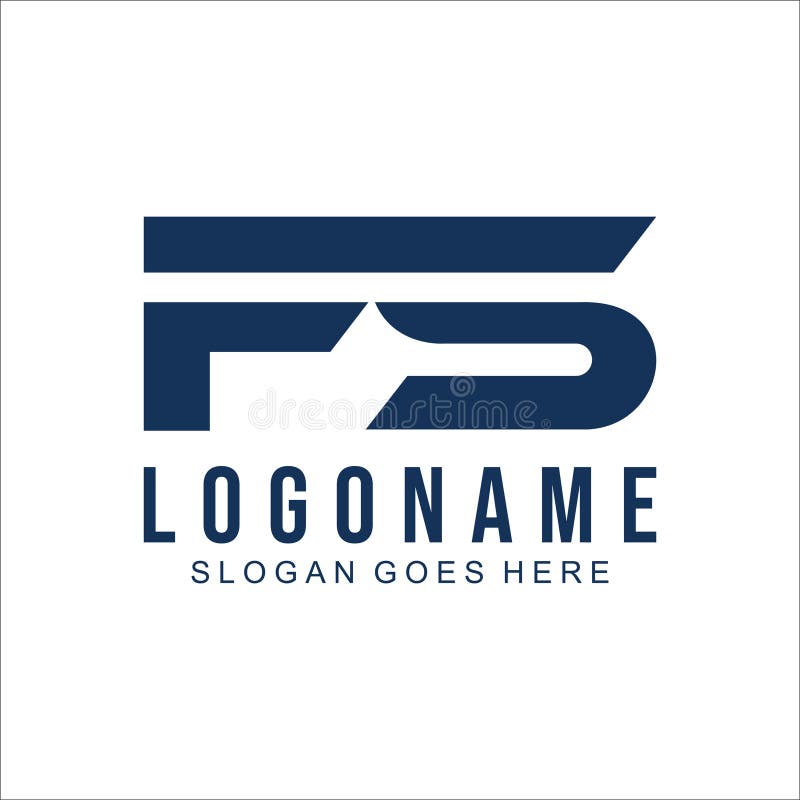 FS Letter Logo Design Template Elements. Modern Abstract Digital ...