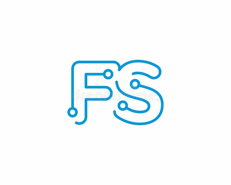 FS Letters, Electronic Circuit, Technology Logo Design Vector 001 Stock ...