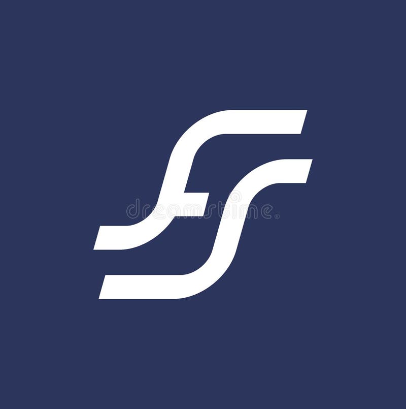 FS line cool vector logo stock vector. Illustration of clipart - 249634976