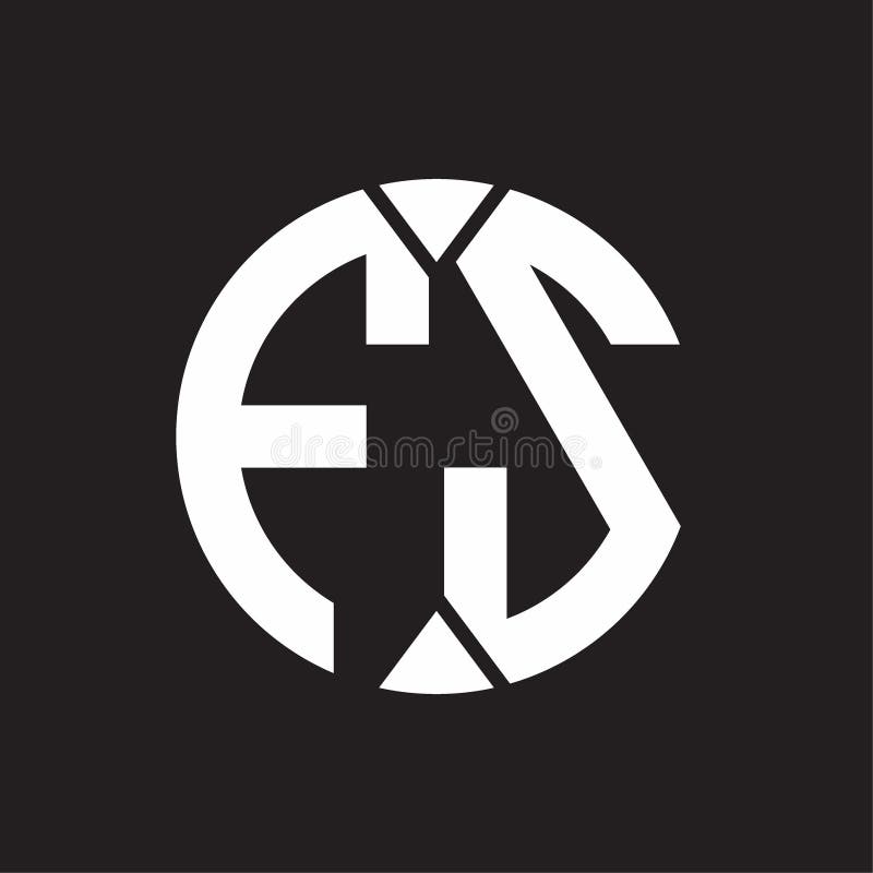 FS Logo Monogram with Piece Circle Ribbon Style Stock Vector ...