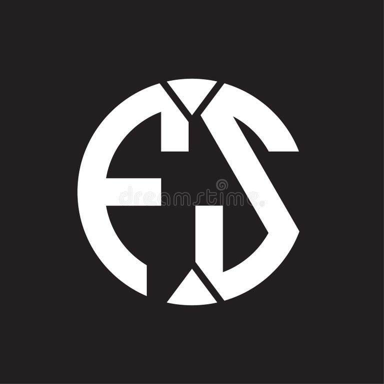 FS Logo Monogram with Piece Circle Ribbon Style Stock Vector ...