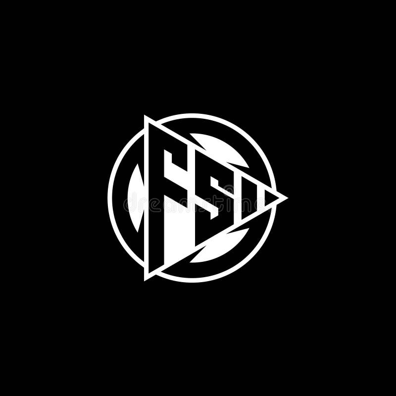 FS Logo Monogram Triangle Play Shape Circle Rounded Stock Vector ... FS Logo Monogram Triangle Play Shape Circle Rounded Stock Vector ...