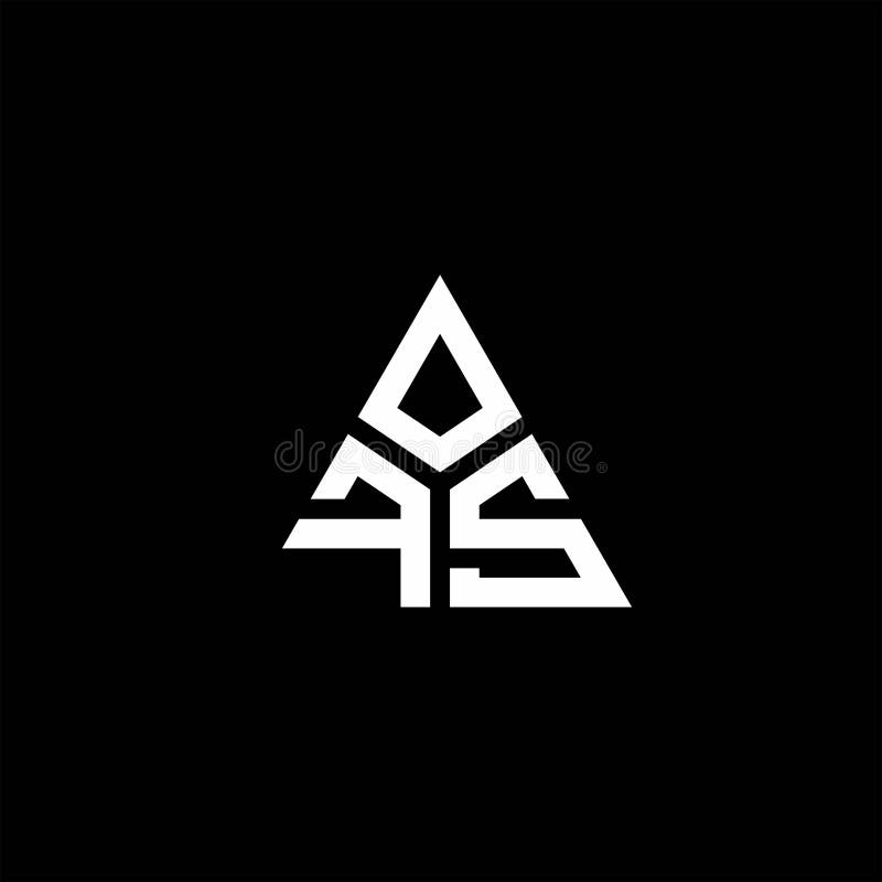 FS Monogram Logo with 3 Pieces Shape Isolated on Triangle Stock Vector ...