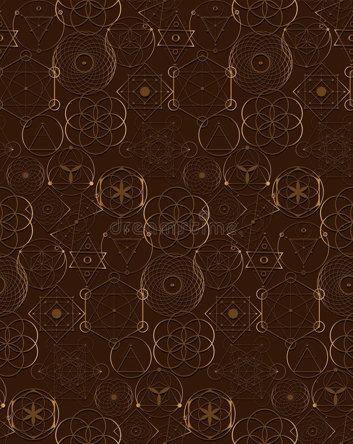 Vector Modern Seamless Sacred Geometry Pattern, Black and White ... Vector Modern Seamless Sacred Geometry Pattern, Black and White ...