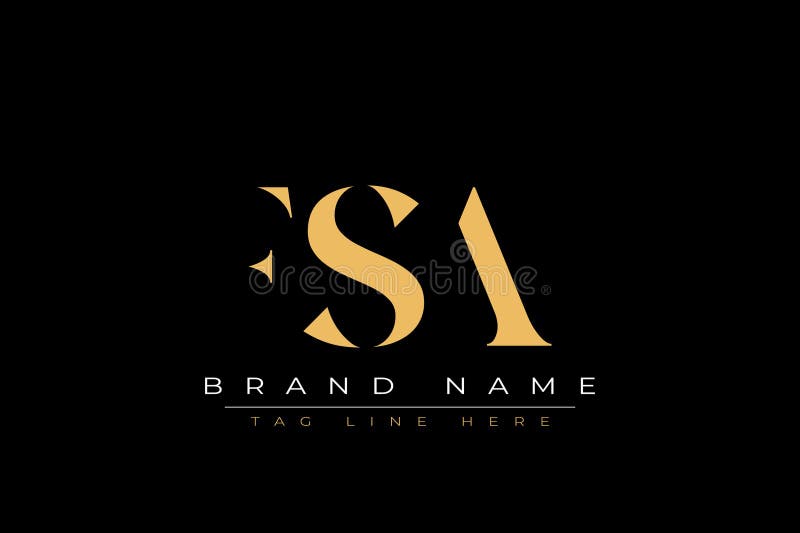 FSA Abstract Letter Logo Design Stock Vector - Illustration of sign ...