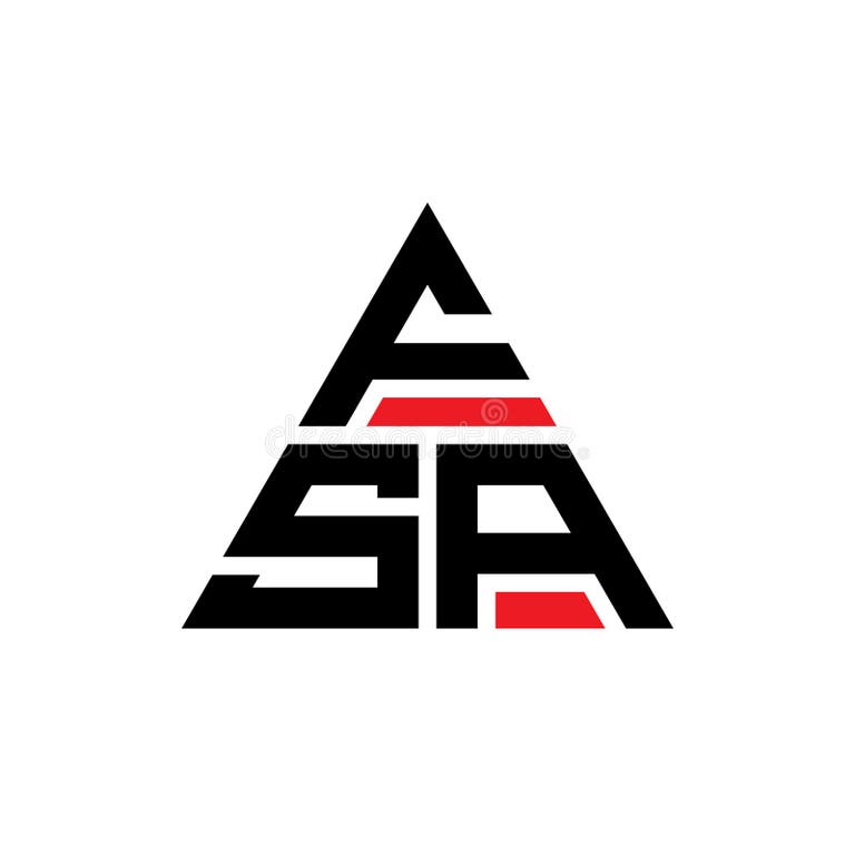 FSA Triangle Letter Logo Design with Triangle Shape. FSA Triangle Logo ...