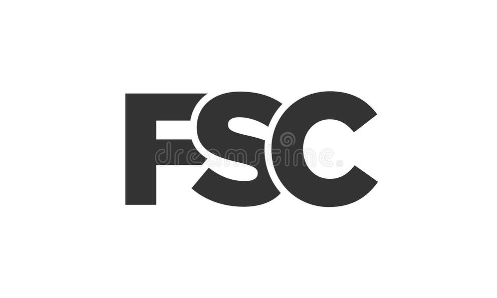 FSC Logo Design Template with Strong and Modern Bold Text. Initial ...