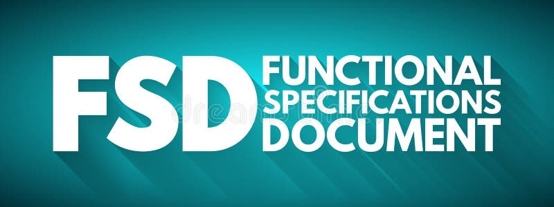 FSD - Functional Specifications Document, Concept Background Stock ...