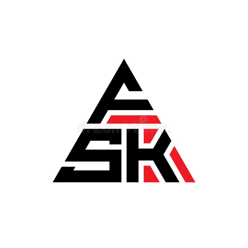 FSK Triangle Letter Logo Design with Triangle Shape. FSK Triangle Logo ...