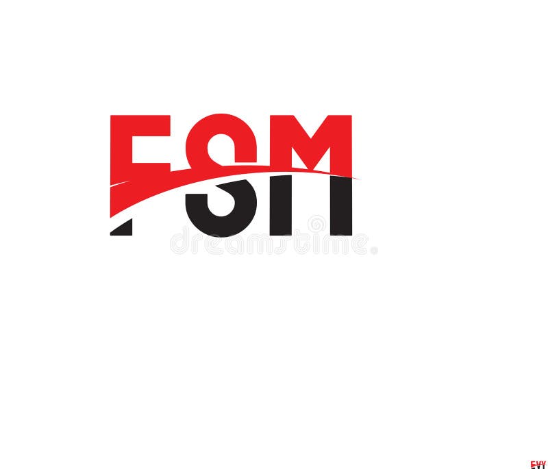 FSM Letter Initial Logo Design Vector Illustration Stock Vector ...