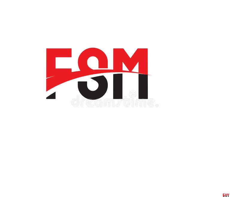 FSM Letter Initial Logo Design Vector Illustration Stock Vector ...