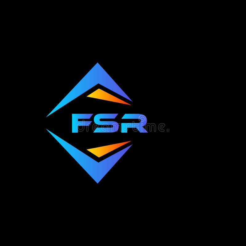 FSR Abstract Technology Logo Design on Black Background. FSR Creative ...