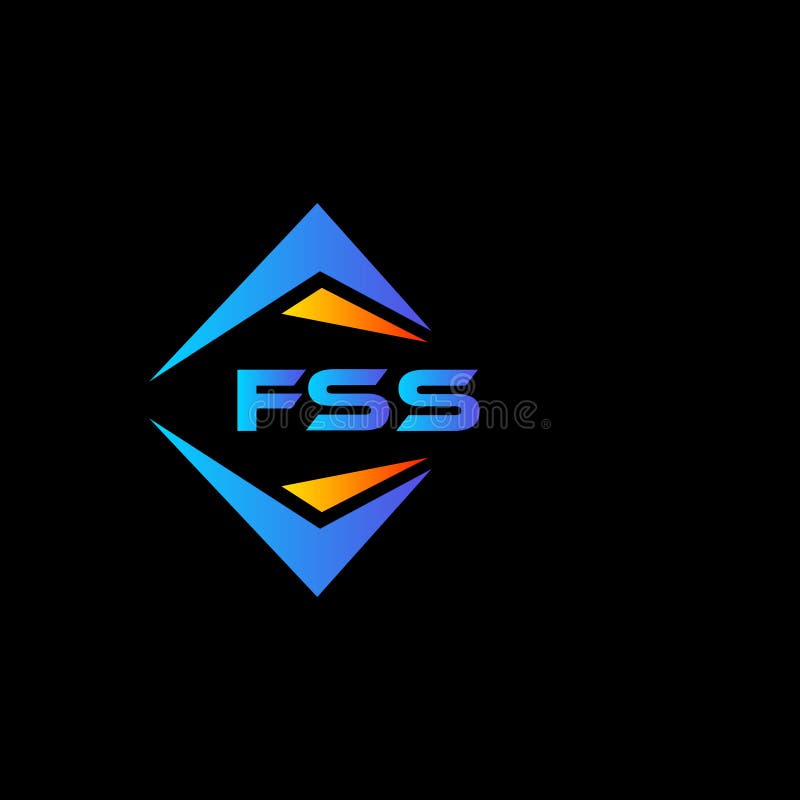 FSS Abstract Technology Logo Design on Black Background. FSS Creative ...