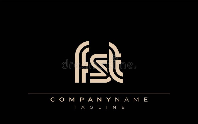 FST Creative Unique Modern Letter Logo Design Stock Vector ...