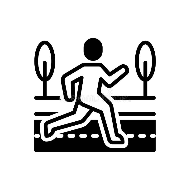 Black Solid Icon for Ft, Athlete and Exercise Stock Illustration ...