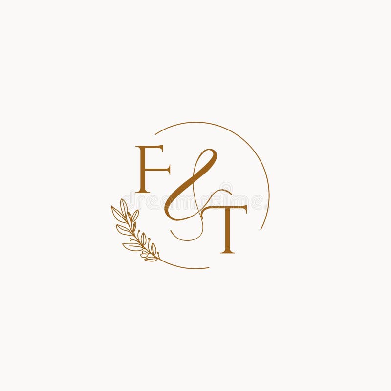 FT Initial Wedding Monogram Logo Stock Illustration - Illustration of ...