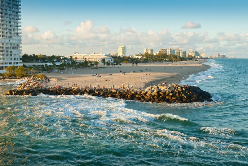 Port Everglades Inlet in Fort Lauderdale, Florida Stock Image - Image ...