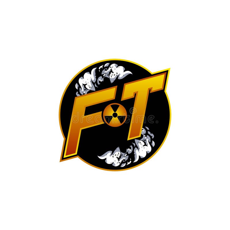 FT Logo Monogram ESport Gaming with Gas Shape Design Stock Vector ...