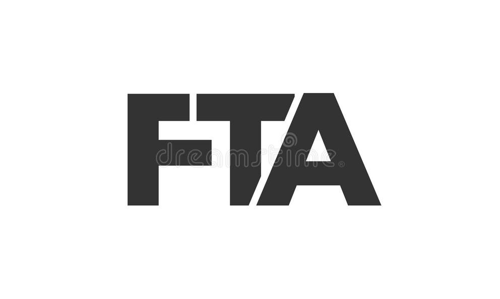 FTA Logo Design Template with Strong and Modern Bold Text. Initial ...