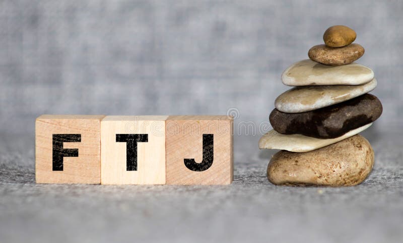 FTJ. text on wood cubes stock photo. Image of businesswoman - 299128688