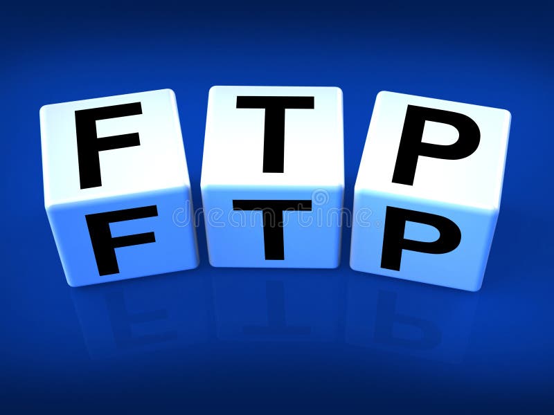 FTP Blocks Refer To File Transfer Protocol Stock Illustration ...
