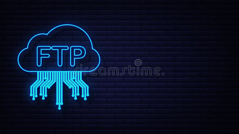 FTP File Transfer Icon. FTP Technology Icon. Transfer Data To Server ...