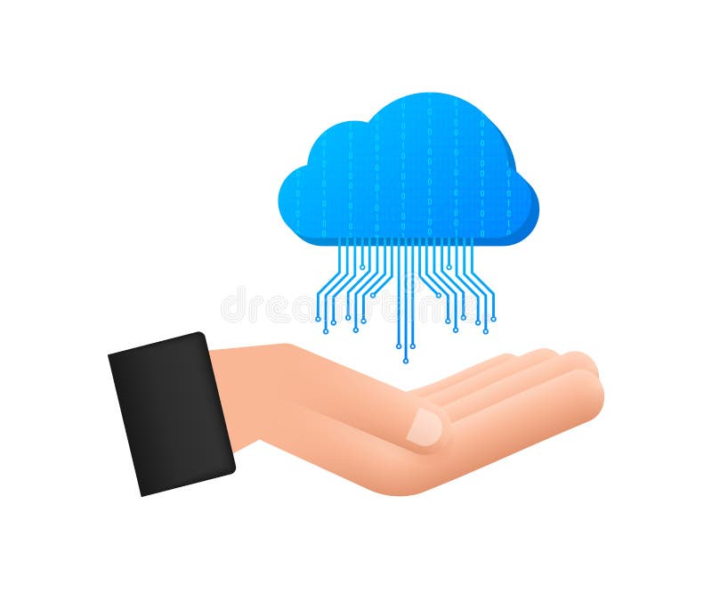 FTP File Transfer Icon on Hands. FTP Technology Icon. Transfer Data To ...